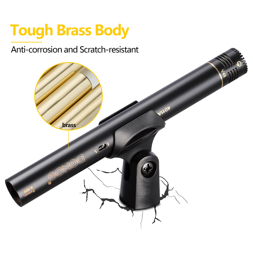 DGNOG Pencil Condenser Stick Microphone With Omni Cardioid Supercardio ...